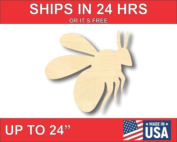 Unfinished Wooden Bumble Bee Shape Insect Animal Wildlife | Etsy