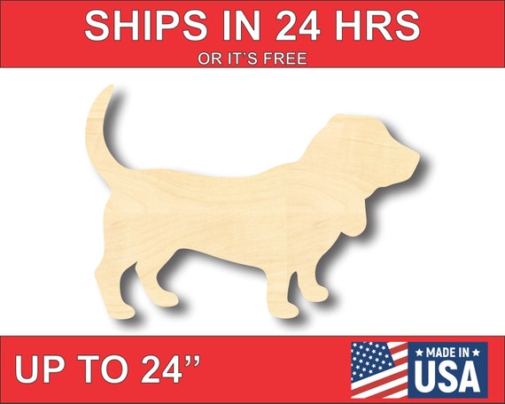 Unfinished Wooden Basset Hound Dog Shape Animal Pet - Etsy