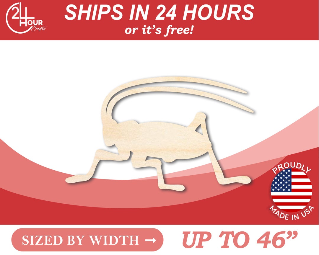 Unfinished Wooden Cricket Shape - Insect - Wildlife - Craft - From 1 ...