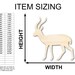Unfinished Wooden Gazelle Shape - Animal - Safari - Craft - From 1" up ...