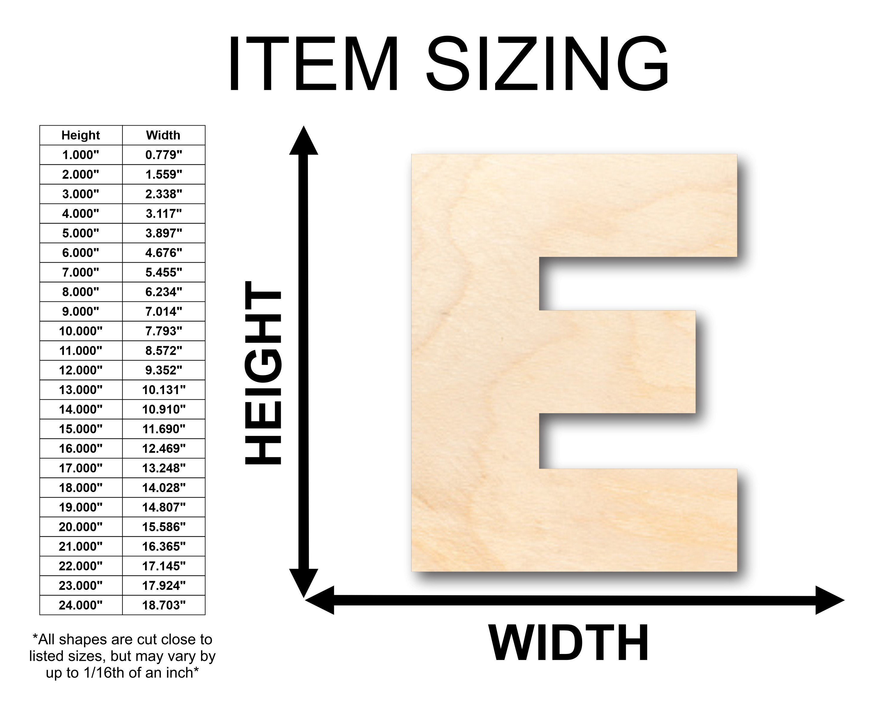 Unfinished Wooden Block Letter E Craft up to 24 DIY - Etsy