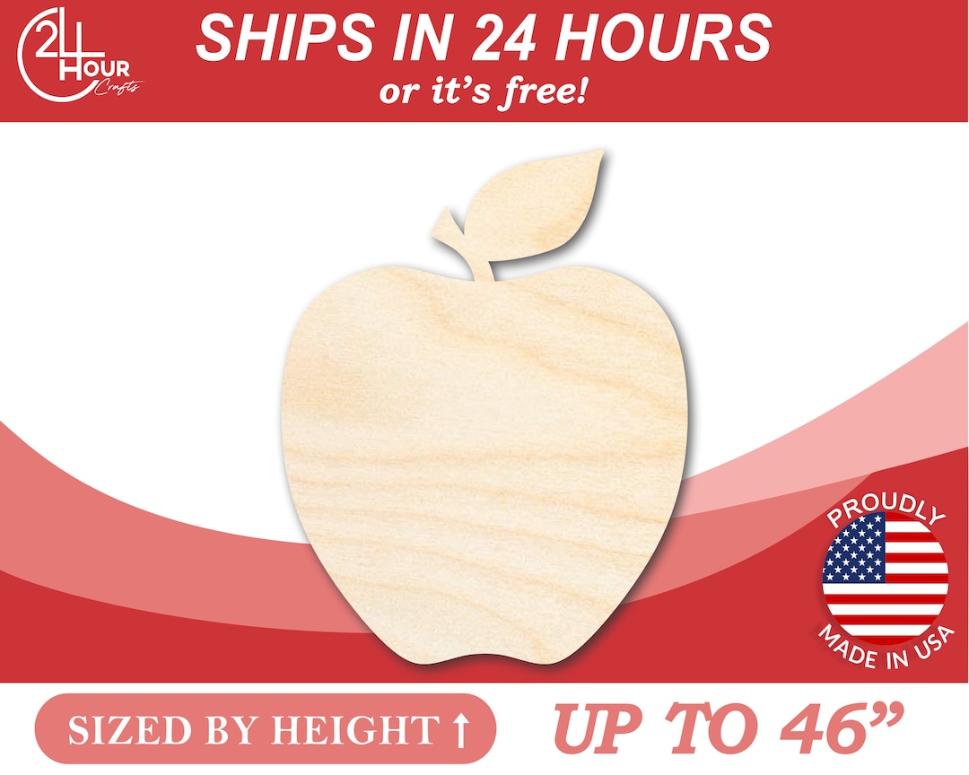 Unfinished Wooden Apple Shape - Craft - From 1" up to 46" DIY - Etsy