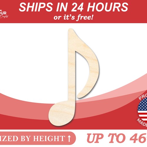 Unfinished Wooden Musical Note Shape Music Nursery Craft - Etsy