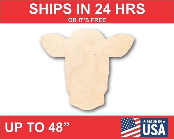 Unfinished Wooden Dairy Cow Shape Craft up to 36 DIY - Etsy
