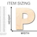 Unfinished Wooden Block Letter P Craft up to 24 DIY - Etsy