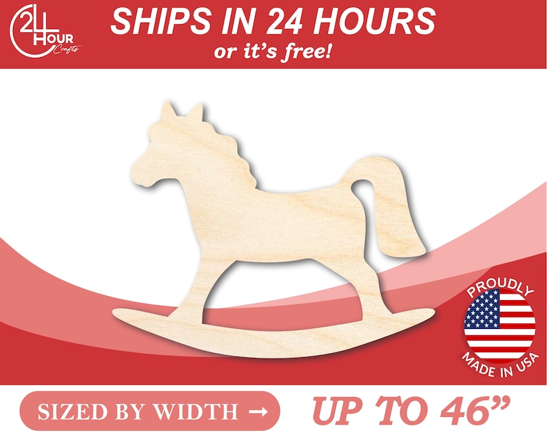 Unfinished Wooden Rocking Horse Shape Toy Animal Craft - Etsy