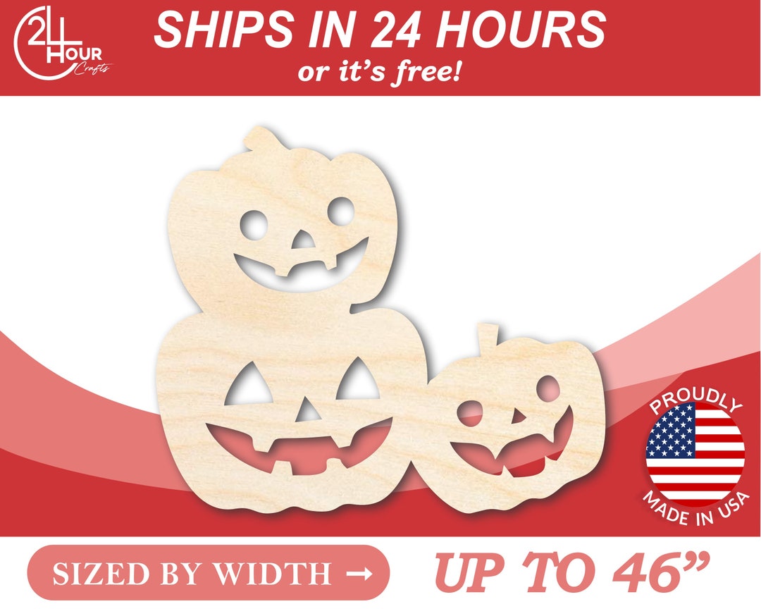 Unfinished Wood Pumpkin Stack Shape - Craft - From 1" up to 46" - Etsy