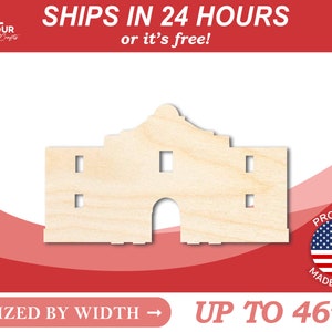 Unfinished Wooden Alamo Shape - Craft - From 1" up to 46" DIY - Etsy