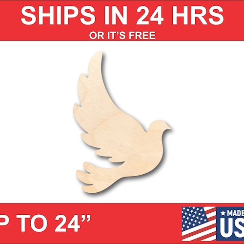 Unfinished Wooden Dove Shape Bird Wildlife Craft up to - Etsy