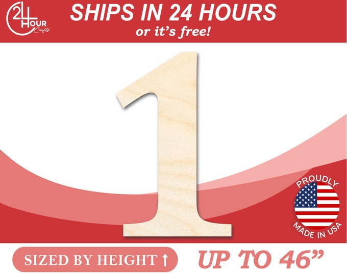 Wooden One Number Brown, Newborn Photography Prop Ready to Ship - Etsy