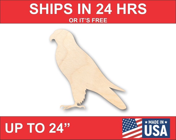 Unfinished Wooden Falcon Shape Animal Bird Wildlife - Etsy