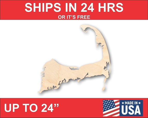 Unfinished Wooden Cape Cod Shape Craft up to 36 DIY | Etsy