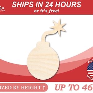 Unfinished Wooden Bomb Shape - Craft - From 1" up to 46" DIY - Etsy
