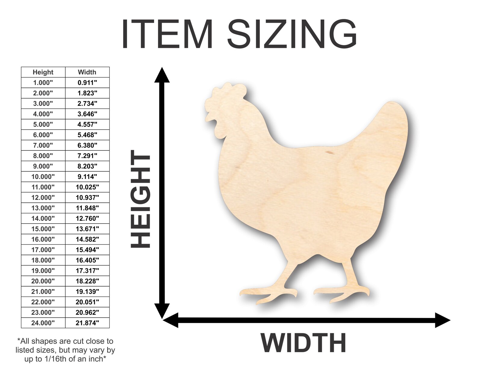 Unfinished Wooden Hen Chicken Shape Farm Animal Craft up - Etsy