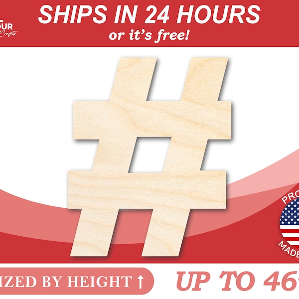 Wooden Hashtag - Etsy