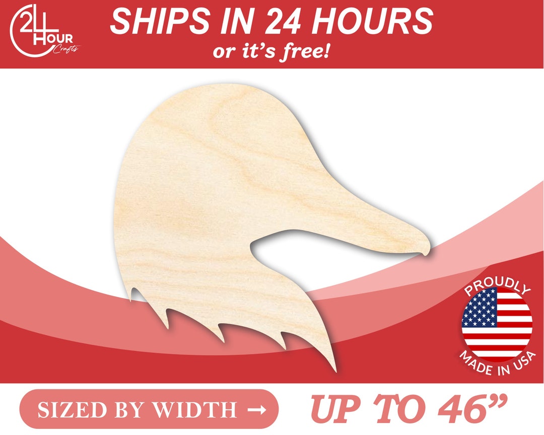 Unfinished Wooden Duck Head Shape - Animal - Wildlife - Craft - From 1 ...