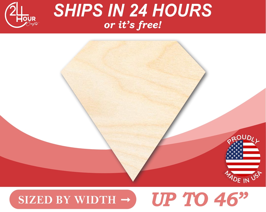 Unfinished Wooden Diamond Shape - Craft - From 1" up to 46" DIY - Etsy
