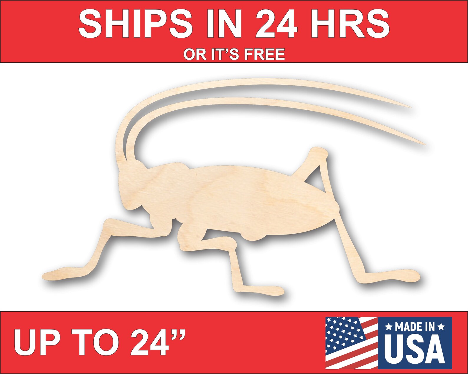 Unfinished Wooden Cricket Shape Insect Wildlife Craft | Etsy