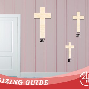 Bigger Better | Unfinished Wood Tall Cross Shape | DIY Craft Cutout ...