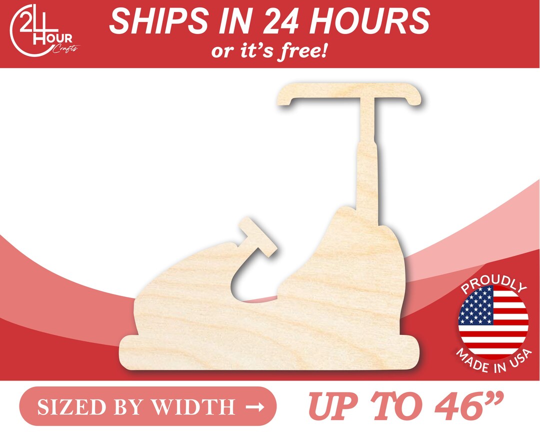Unfinished Wood Bumper Car Shape | Amusement Park Ride Silhouette ...