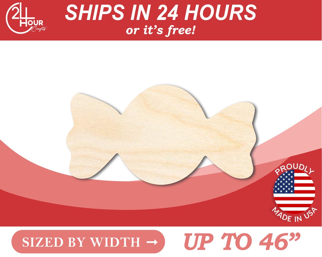 Unfinished Wooden Hard Candy Shape - Craft - From 1" up to 46" DIY - Etsy