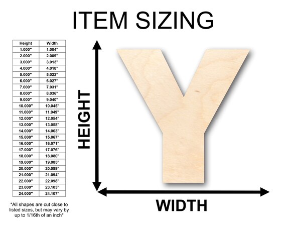 Unfinished Wooden Block Letter Y up to 24 DIY Craft Home Improvement ...