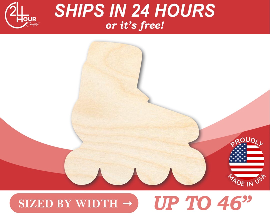 Unfinished Wooden Roller Blade Shape - Craft - From 1" up to 46" DIY - Etsy