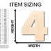 Unfinished Wooden Block Number 4 - Craft - From 1" up to 46" DIY - Etsy