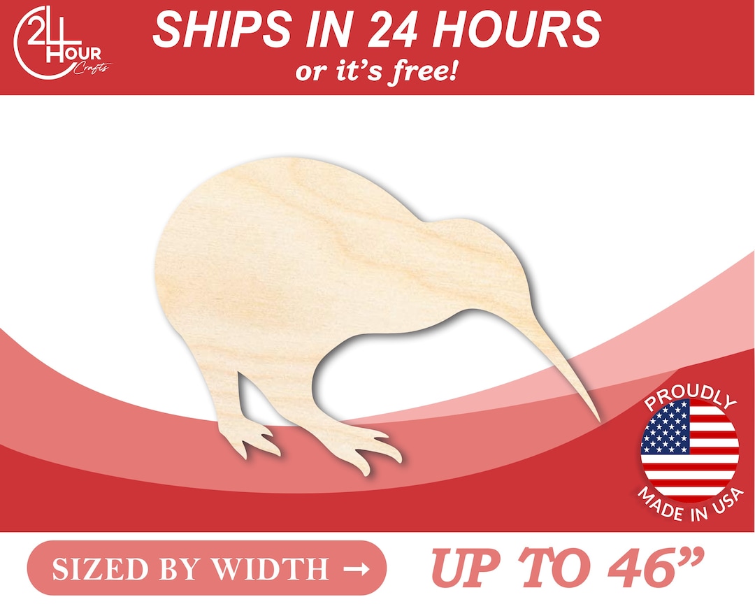 Unfinished Wooden Kiwi Shape - New Zealand - Animal - Bird - Wildlife ...