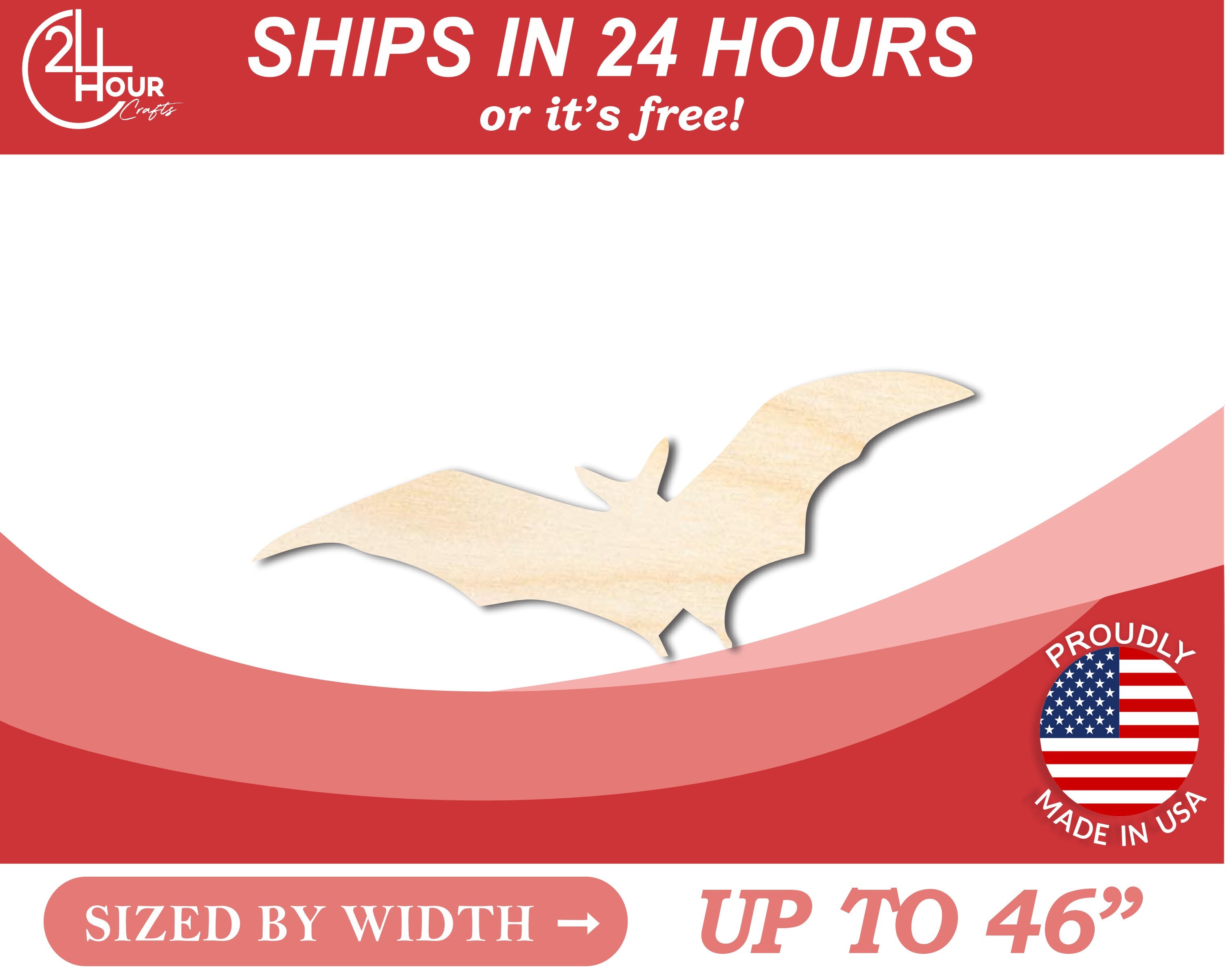 Unfinished Wood Flying Bat Shape Craft up to 36 - Etsy