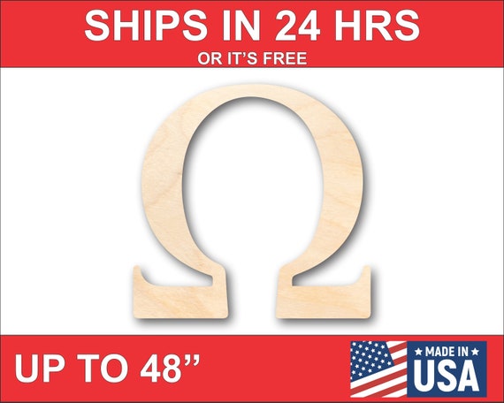 Unfinished Wooden Greek Letter Omega Greek Life Sorority - Etsy