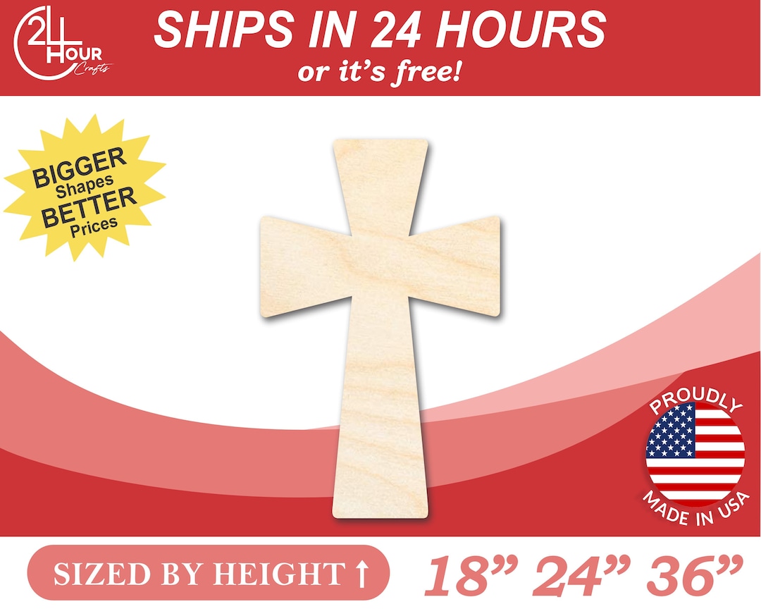 Bigger Better | Unfinished Wood Germanic Cross Shape | DIY Craft Cutout ...