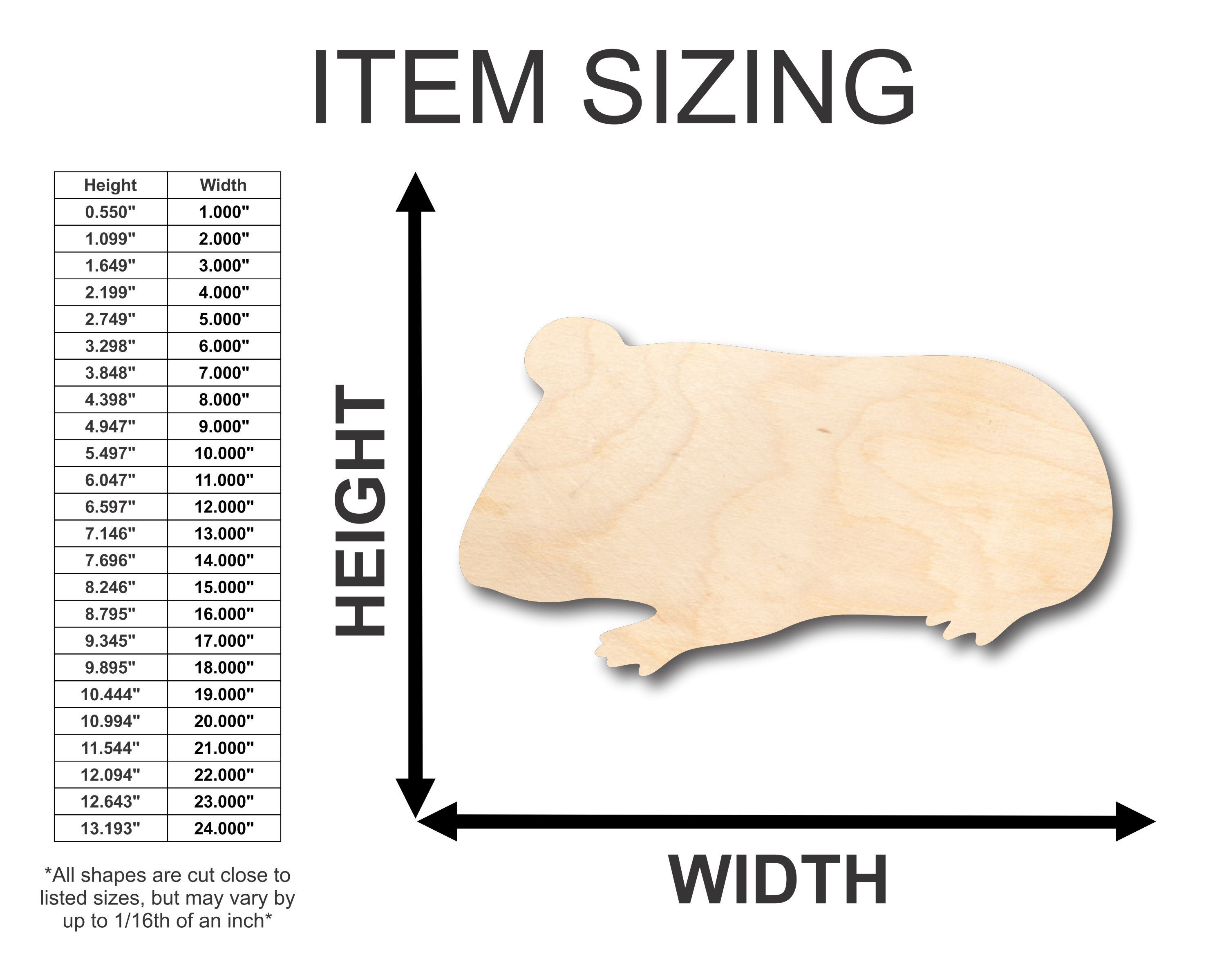 Unfinished Wooden Guinea Pig Shape Animal Pet Craft up - Etsy