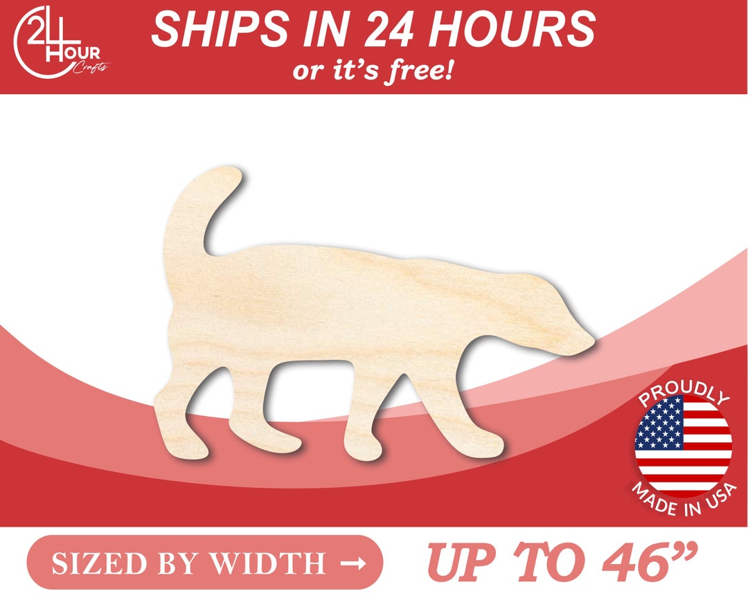 Unfinished Wooden Honey Badger Shape - Animal - Wildlife - Craft - From ...