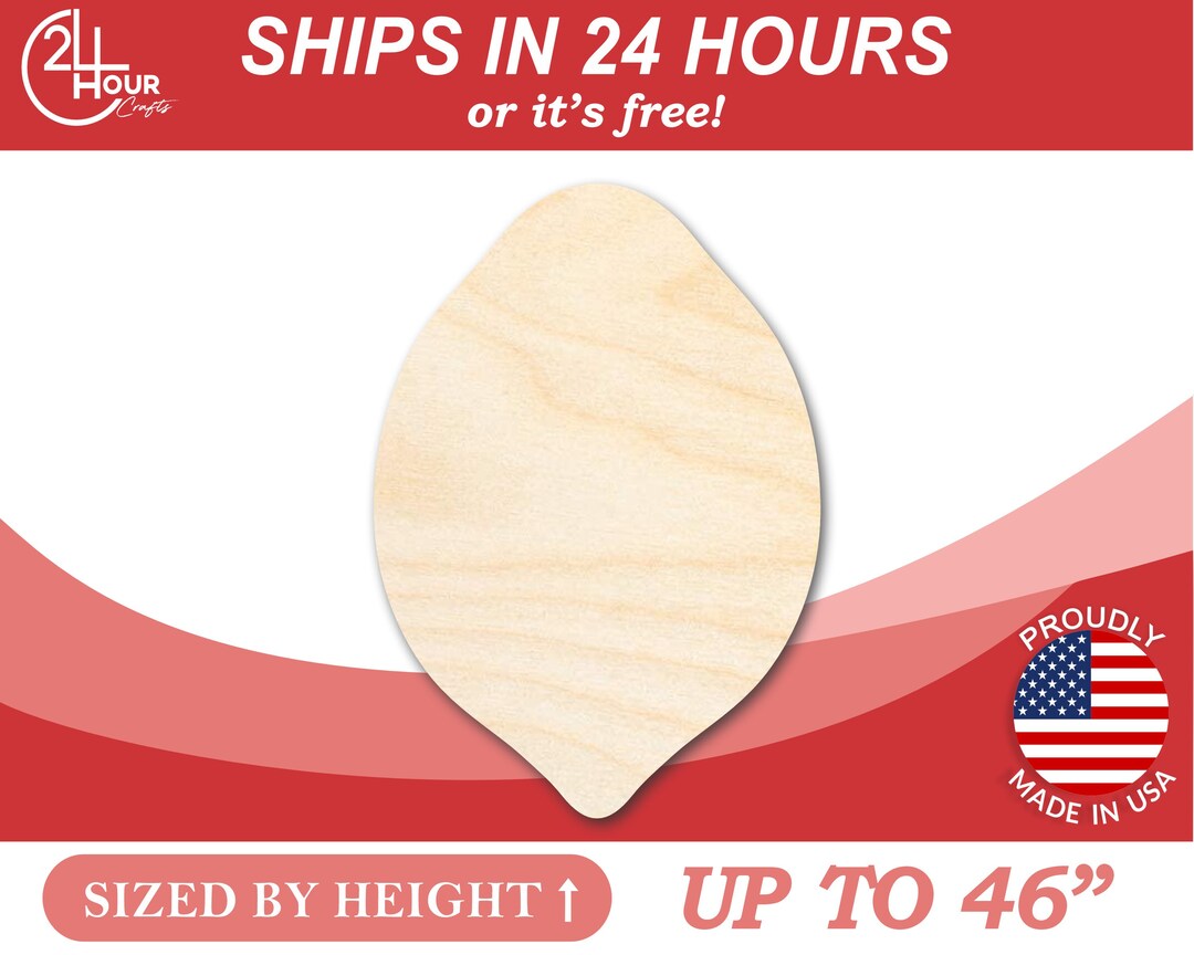 Unfinished Wood Lemon Shape | Summer | Fruit | Lemonade | Craft Cutout ...
