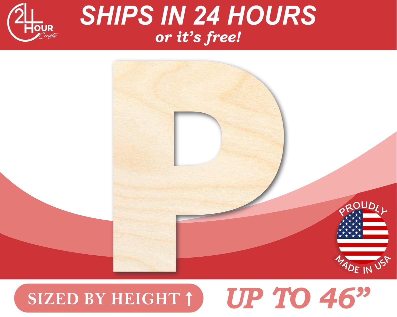 Unfinished Wooden Block Letter P Craft up to 24 DIY - Etsy