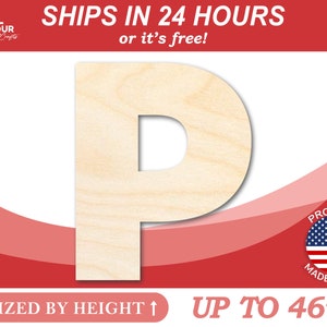 Unfinished Wooden Block Letter P - Craft - From 1" up to 46" DIY - Etsy