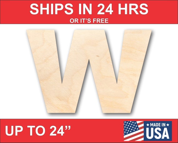 Unfinished Wooden Block Letter W Craft up to 24 DIY - Etsy