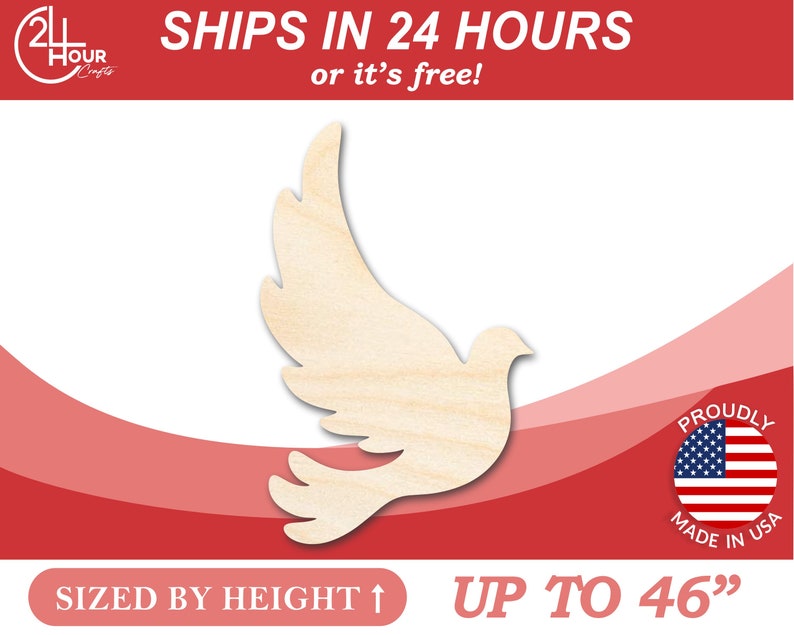 Unfinished Wooden Dove Shape Bird Wildlife Craft up to - Etsy