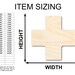 Unfinished Wooden Swiss Cross Shape - Craft - From 1" up to 46" DIY - Etsy