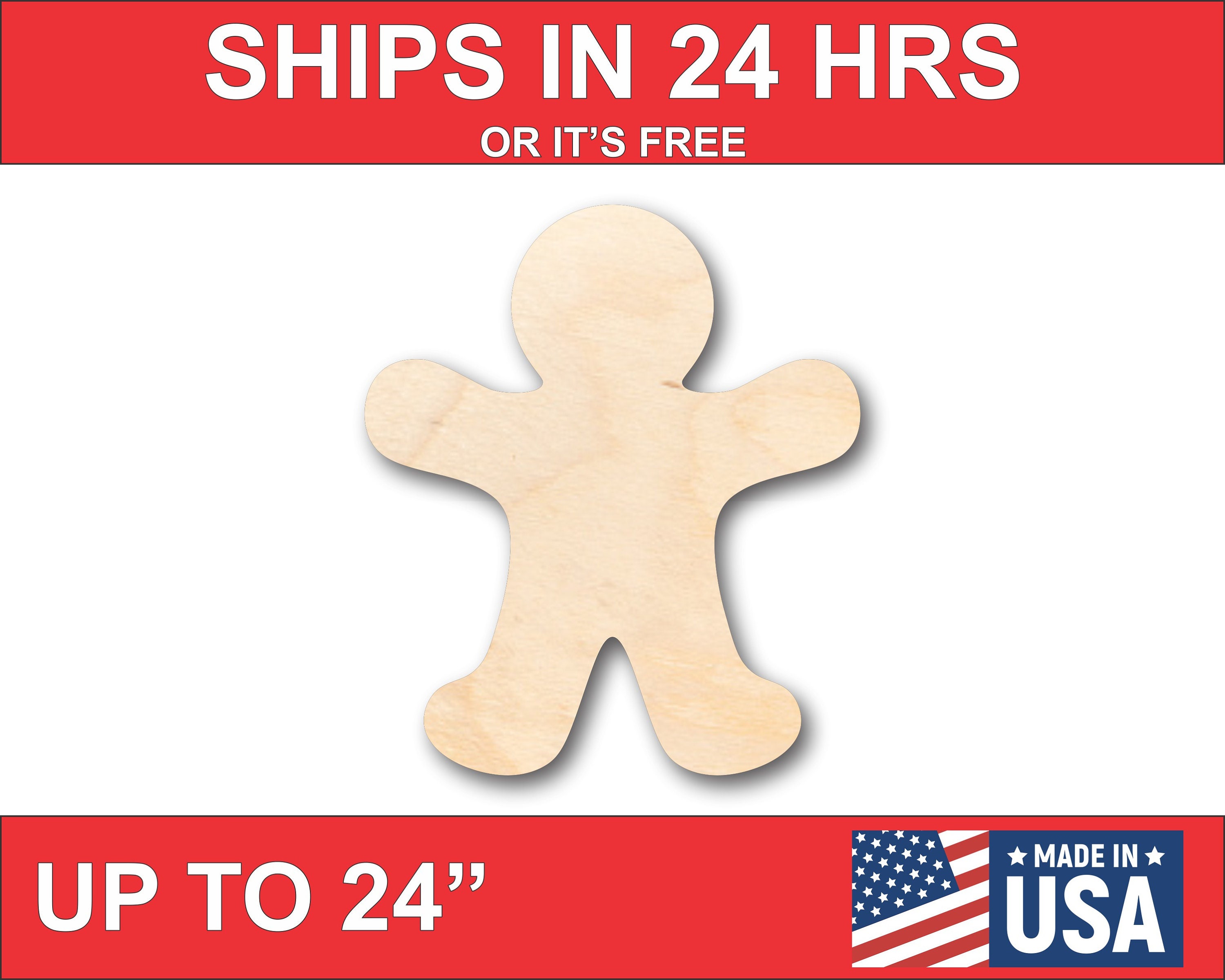 Unfinished Wooden Gingerbread Man Shape Candy Holiday - Etsy