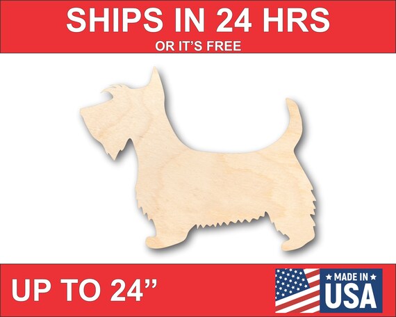 Unfinished Wooden Scottie Dog Shape Animal Pet Craft - Etsy