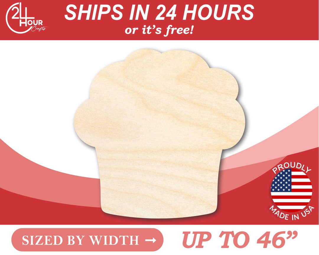 Unfinished Wooden Muffin Shape - Kitchen - Food - Craft - From 1" up to ...
