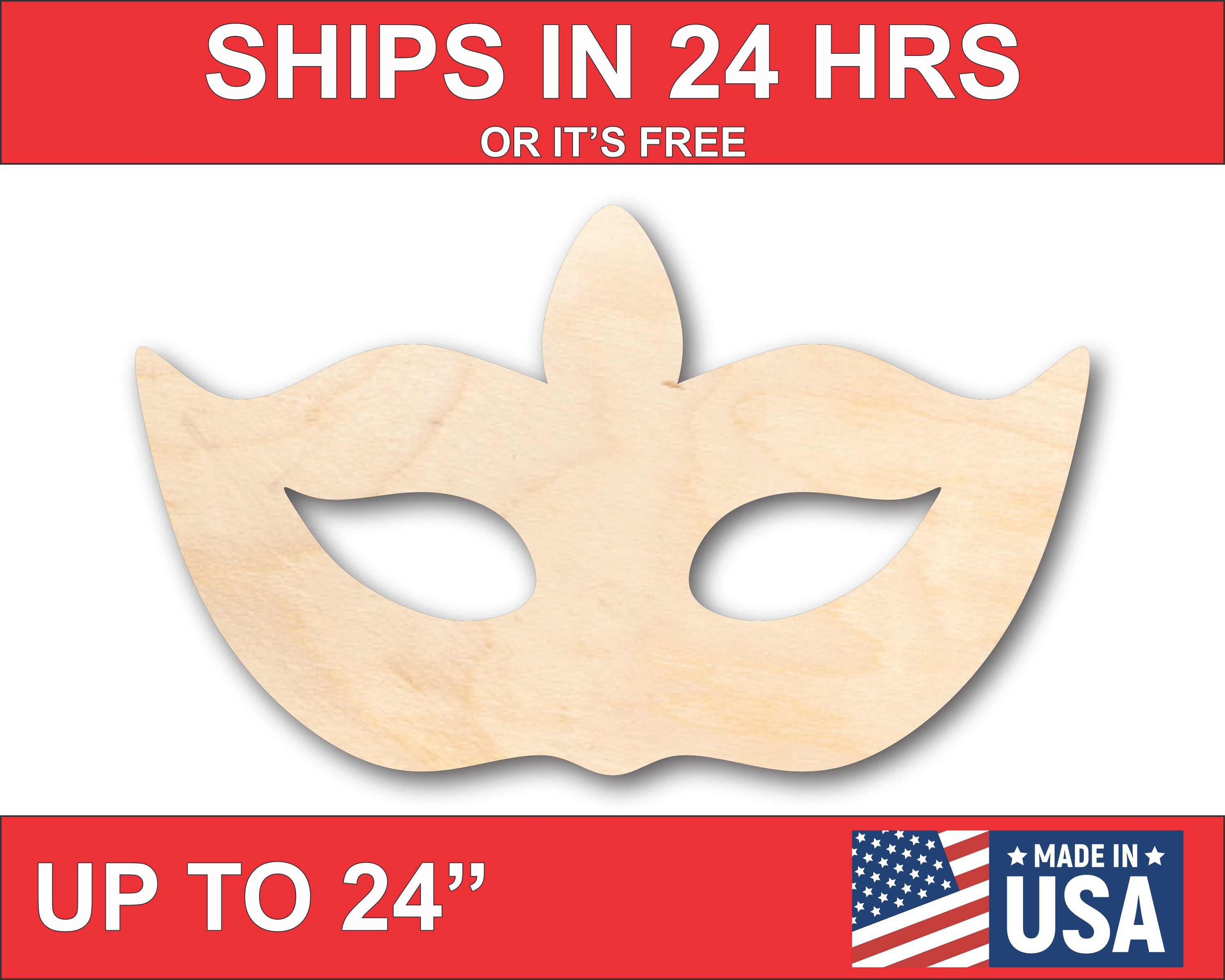 Unfinished Wooden Masquerade Mask Shape Party Carnival - Etsy