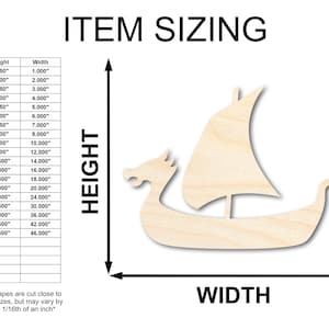 Unfinished Wooden Viking Ship Shape - Sailing - History - Craft - From ...
