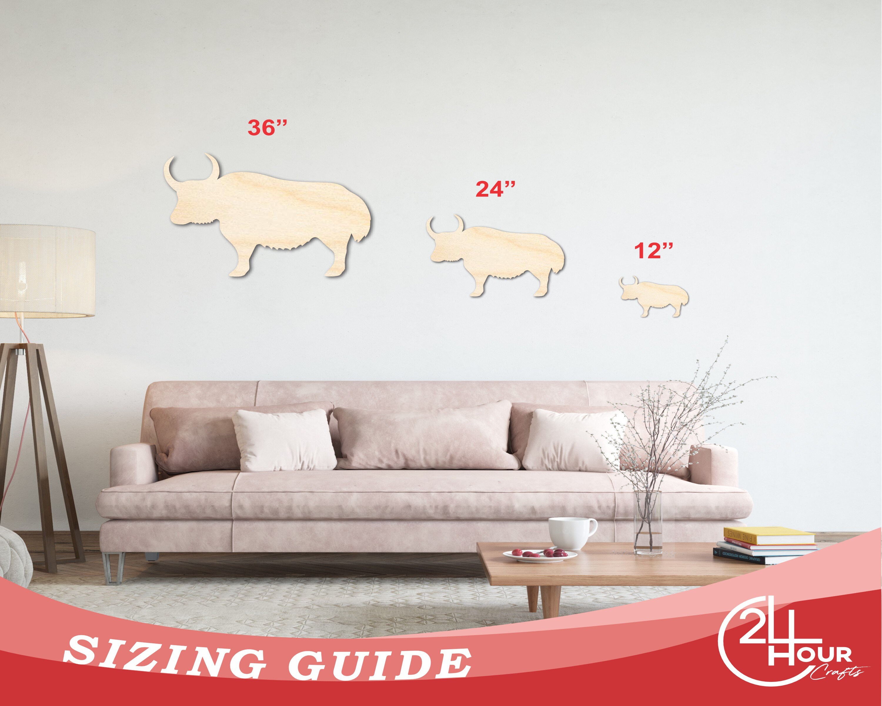 Unfinished Wooden Yak Shape - Animal - Craft - From 1" up to 46" DIY - Etsy