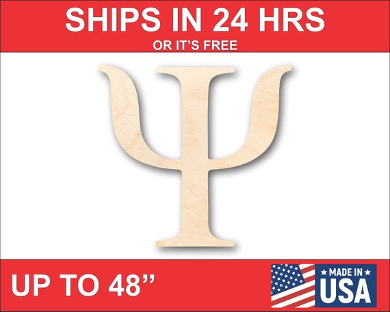 Unfinished Wooden Greek Letter Psi Greek Life Sorority - Etsy