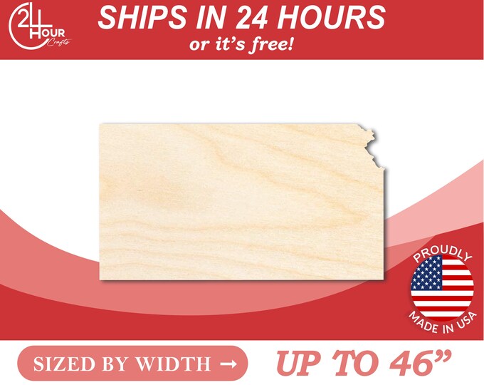 2 34 Kansas , KS State Wooden Cutout Shape, Silhouette, Gift Tags ...