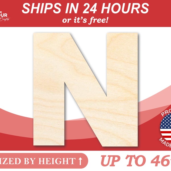Wooden Letter N - Etsy