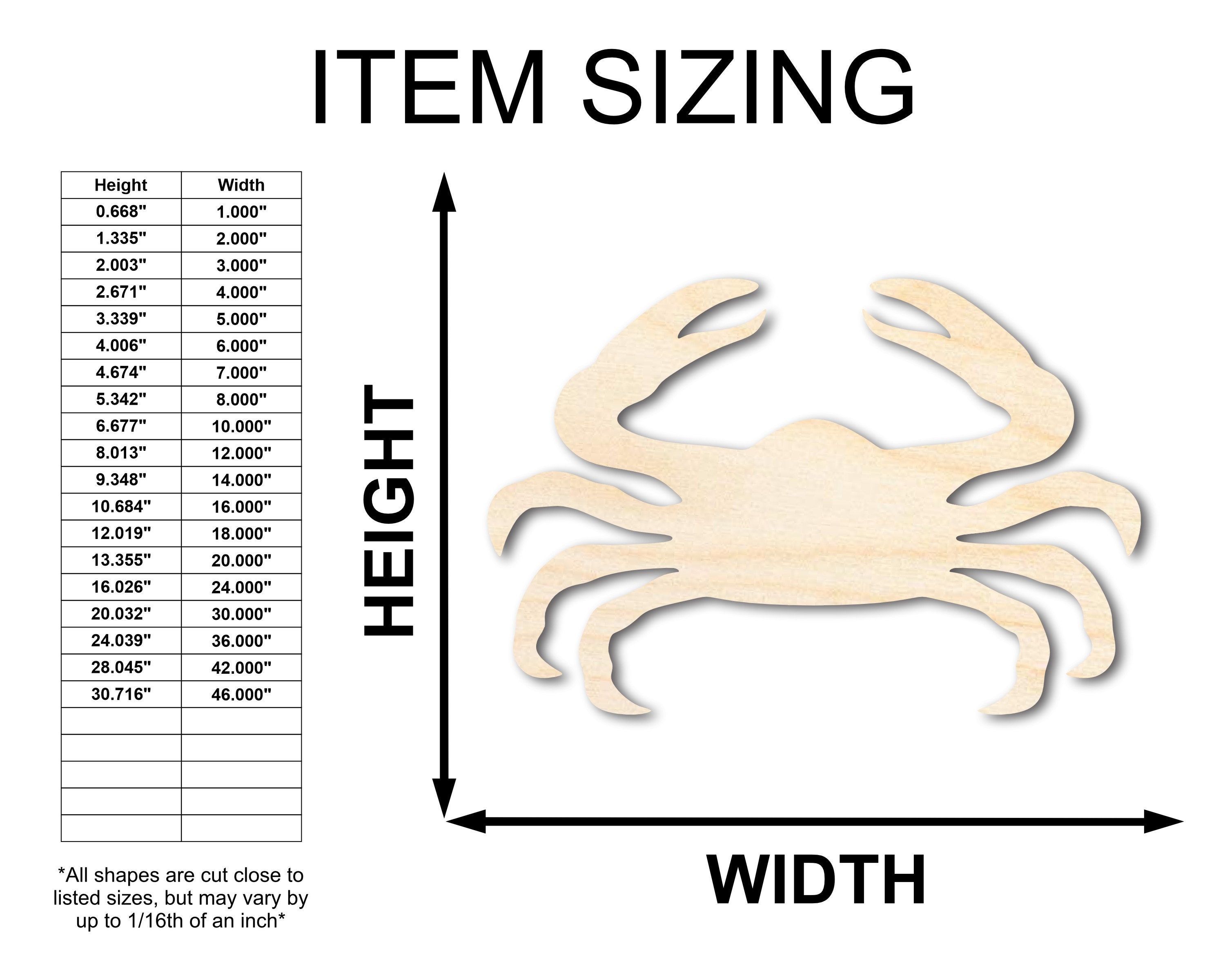 Unfinished Wooden Crab Shape Ocean Nursery Craft up to - Etsy